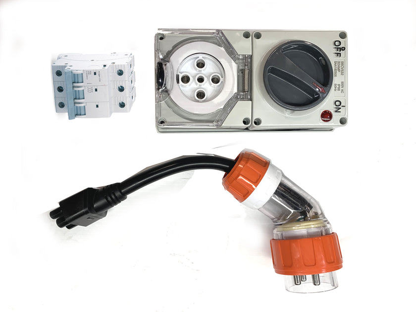 Tesla 32AMP GEN 2 Mobile Charger 3 Phase Adapter Socket Circuit Breaker ...
