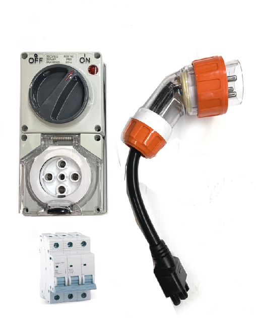 Tesla 32AMP GEN 2 Mobile Charger 3 Phase Adapter Socket Circuit Breaker ...