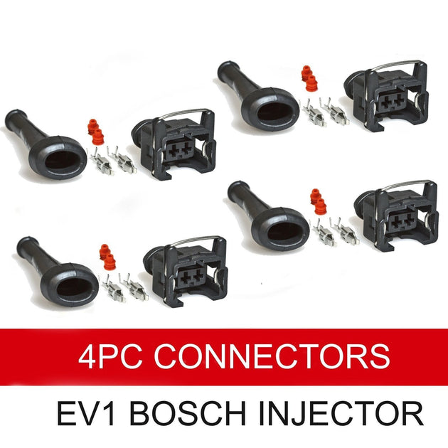 Bosch Ev1 Injector Connector Plug Boot And Pins 4Pcs – BRAUMACH Auto Parts