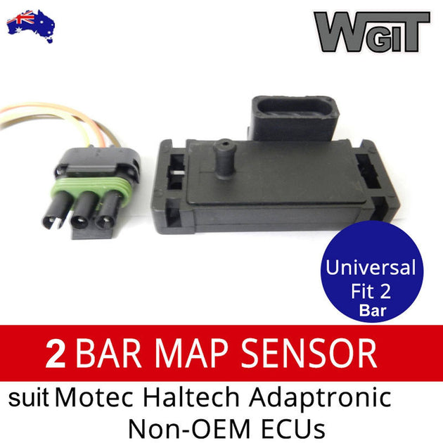Universal Fit 2 BAR MAP Sensor For Motec Haltech Adaptronic Non-OEM ...